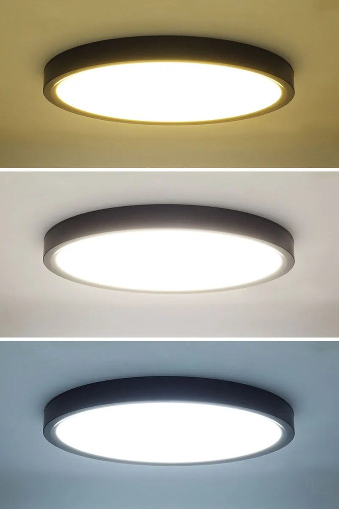 Solight LED osvětlení s dálkovým ovladačem Estela Black, 60W, 4500lm, 50cm, změna chromatičnosti, stmívatelné