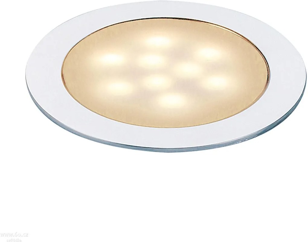 SLV Big White 550672 Slim LED light, zápustné svítidlo do podlahy s teple bílou barvou světla, 0,5W LED, prům. 5,5cm