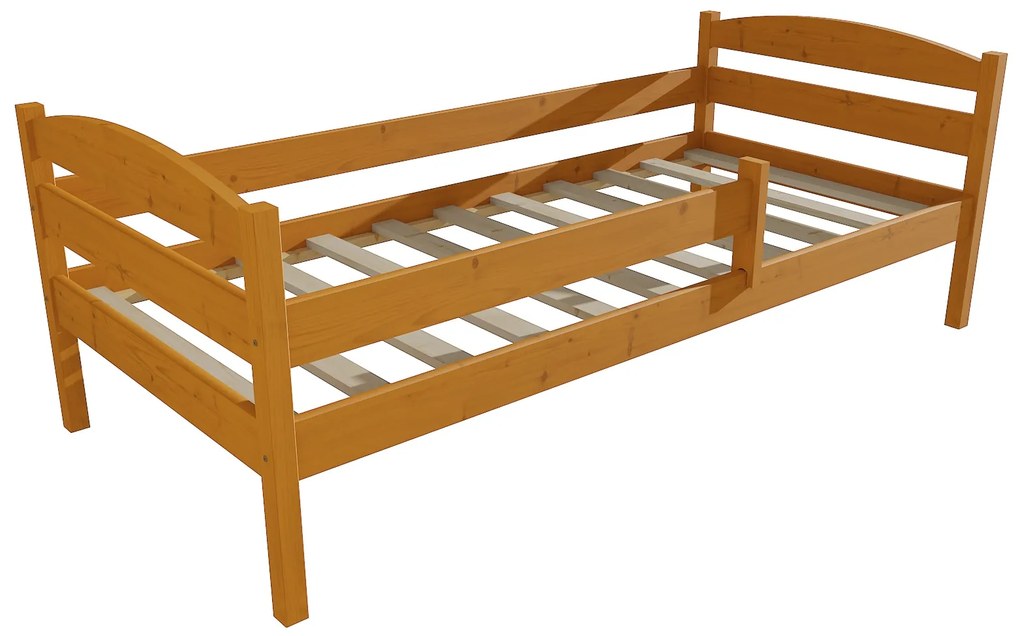 Vomaks Dětská postel DP 017 se zábranou Rozměr: 70 x 160 cm, Barva: bezbarvý lak