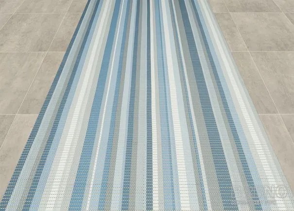 Breno Koupelnová pěnová předložka SOFTY-TEX 79848 retro pruhy, šíře 65 cm, Vícebarevné