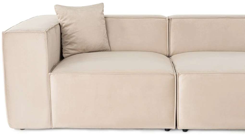 Atelier del Sofa Rohová sedací souprava Lora (L1-O1-1R-POUFFE ) - Cream, Krémová