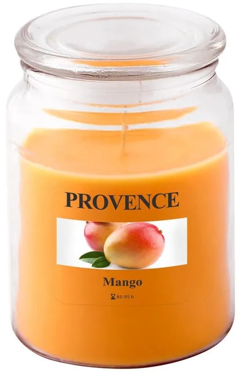 Svíčka ve skle s víčkem, mango