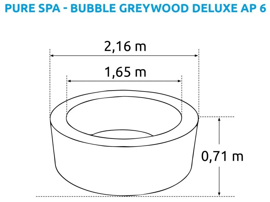 Bazén vířivý nafukovací Pure Spa - Bubble Greywood Deluxe 6 - Intex 28442