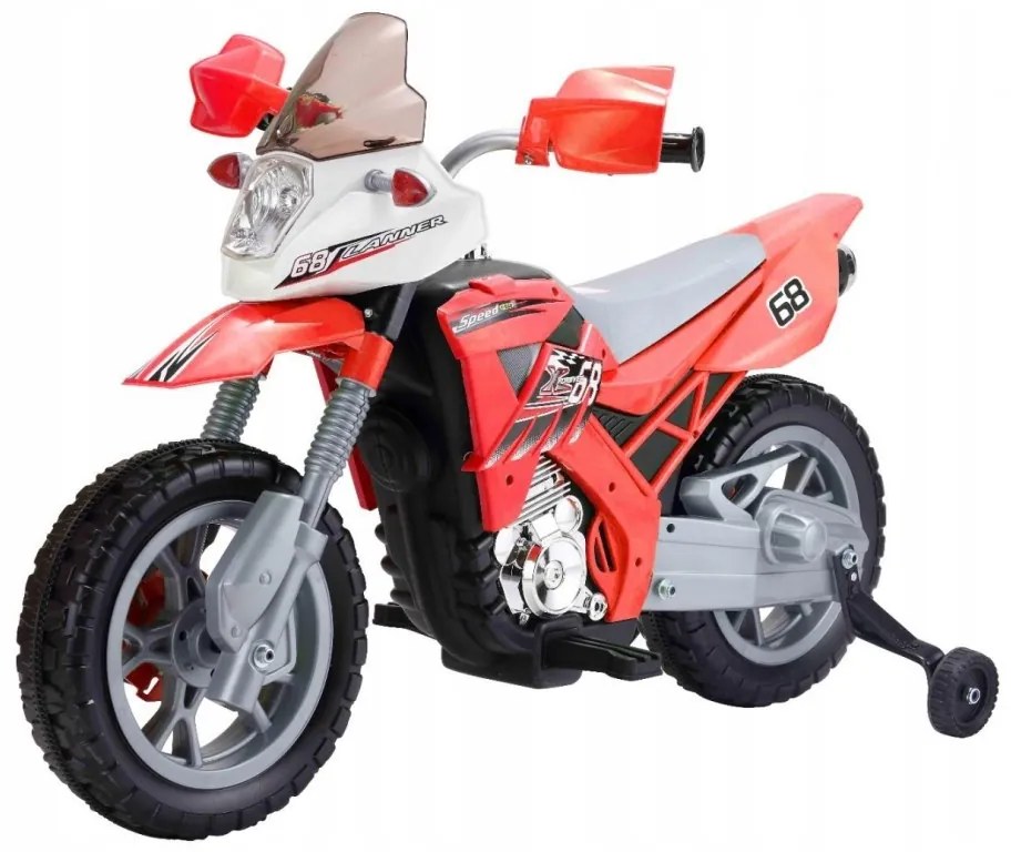 Motocross elektrická motorka - červená