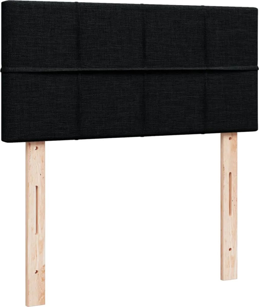 Box spring postel s matrací černá 80 x 200 cm textil 3288017