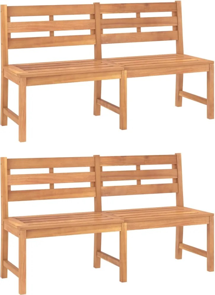 3dílný zahradní jídelní set masivní teakové dřevo 3157199