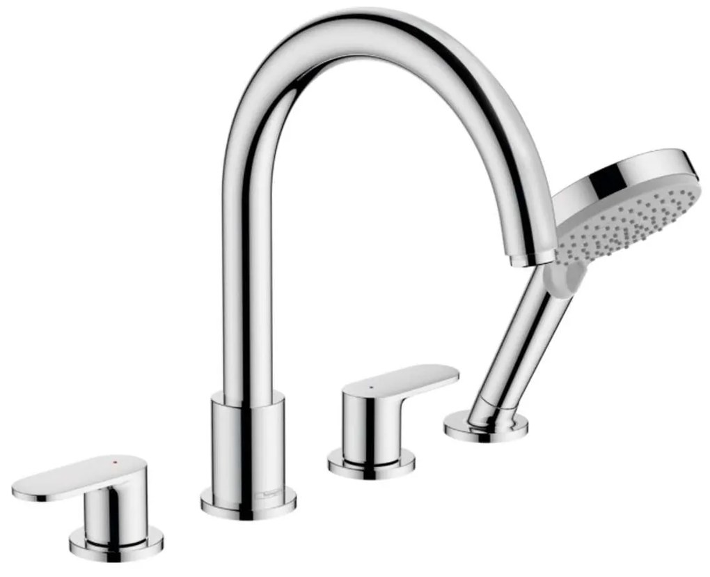 Hansgrohe Vernis Blend - Baterie na okraj vany, 4-otvorová instalace, chrom 71456000