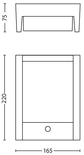 Philips 16461/93/16 - LED Venkovní svítidlo se senzorem ARBOUR LED/6W IP44