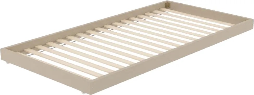 Benlemi Dřevěná výsuvná přistýlka SLEEP pod postel na kolečkách Zvolte barvu: Pastelově růžová, Zvolte rozměr: 80x150 cm (pod postel 80x160 cm), Zvolte typ: Pro postel FENCE