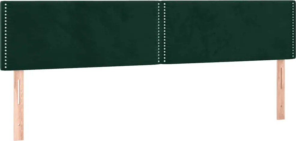 Box spring postel s matrací tmavě zelená 200x200 cm samet 3141266