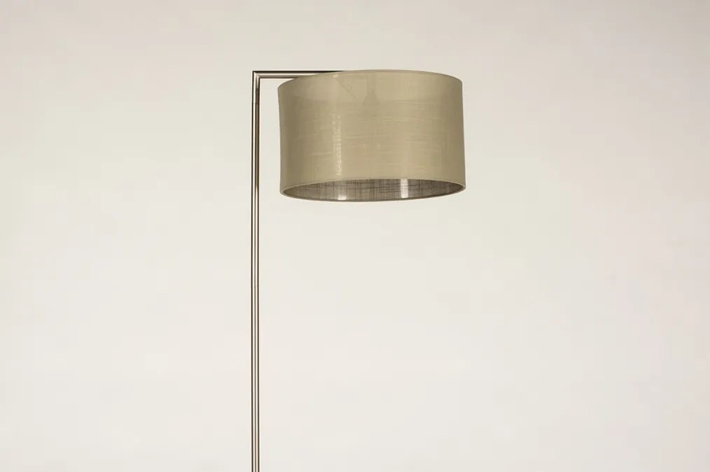 Stojací designová lampa Pallas Silver and Taupe