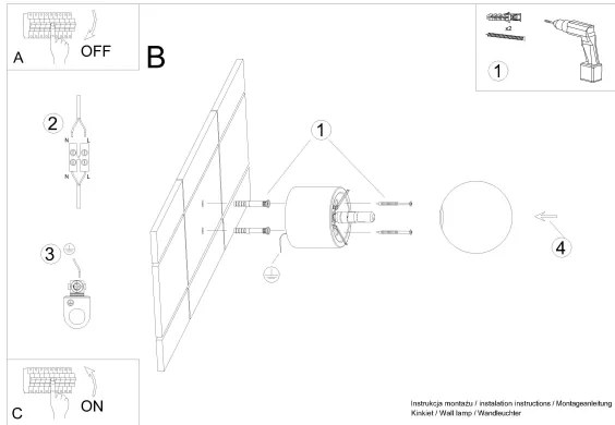 Sollux SL.1192 - Nástěnné bodové svítidlo BOOMO 1xG9/8W/230V