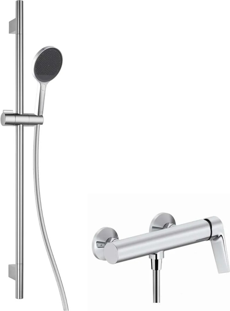 kielle Harmonia I - Sprchový set s baterií, tyčí, hadicí a sprchovou hlavicí EcoSpare, chrom 20632SN30