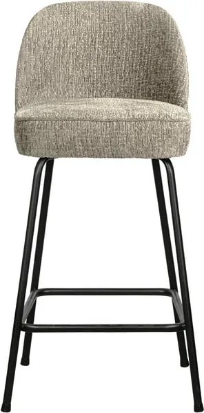 Krémová sametová barová židle (výška sedáku 64 cm) Vogue – WOOOD