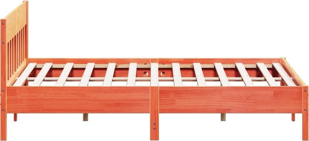 Postel bez matrace voskově hnědá 200 x 200 cm masivní borovice 3216202