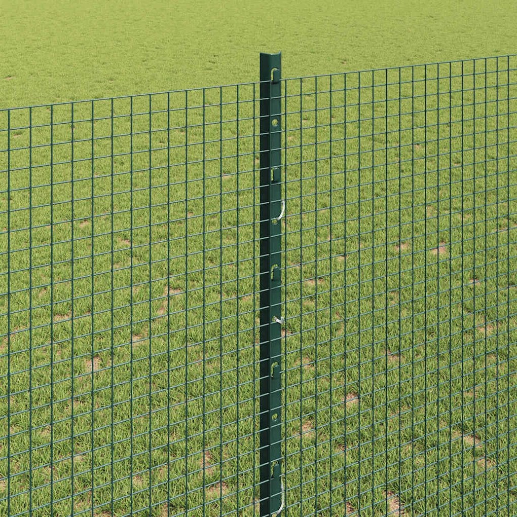Svařovaná drátěná plotovina s tyčkami 10 x 1,4 m Zelená 3336453