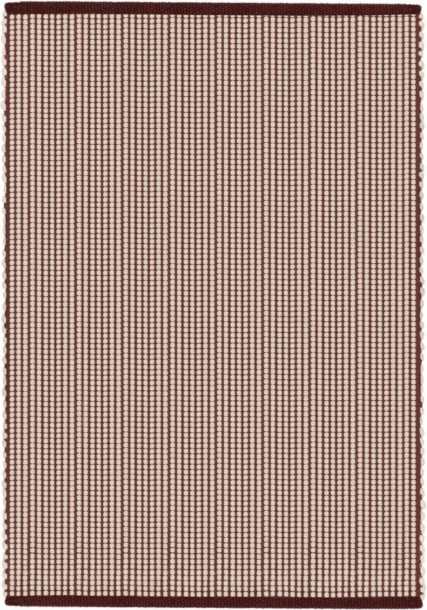 Vínový/v přírodní barvě ručně tkaný vlněný koberec 140x200 cm Talo – noo.ma