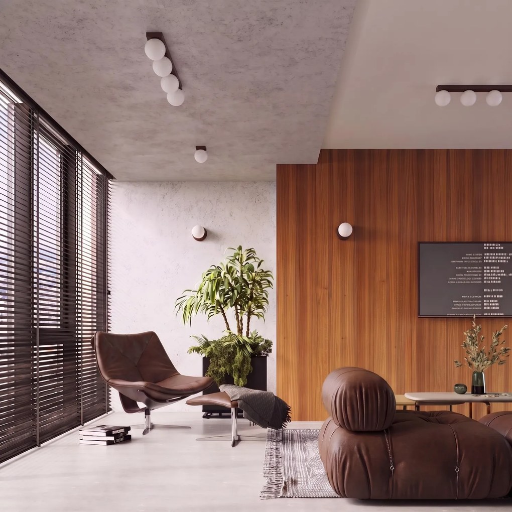 Sollux Lighting Nástěnné svítidlo YOLI 1 hnědé s vypínačem