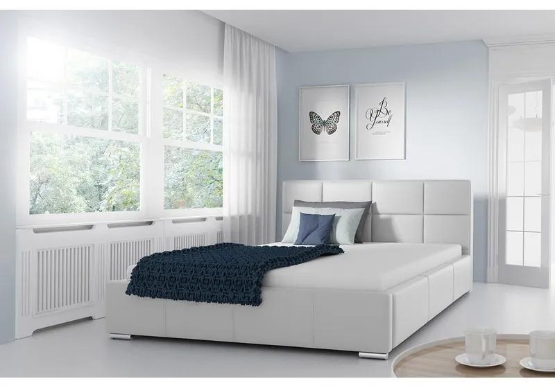 Čalouněná postel Alita, Rozměr postele: 140x200, Barva:: ekokůže Soft 020 (grafit)