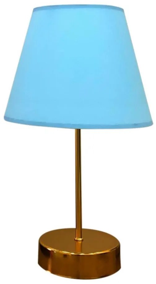 Stolní lampa 1xE27/60W/230V modrá/měděná