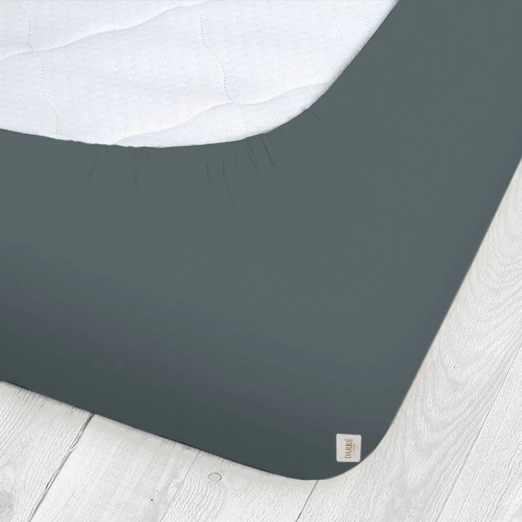 Jersey prostěradlo tmavě šedé na výšku matrace do 20 cm Velikost: 200 x 200