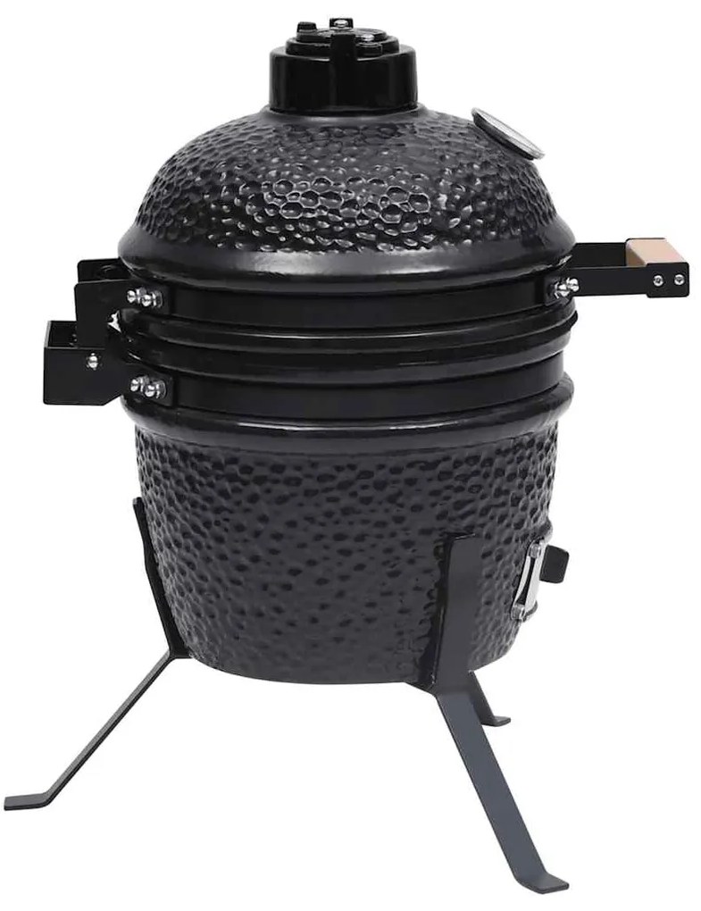 vidaXL Marketos Zahradní gril a udírna 2 v 1 Kamado keramický 56 cm černý