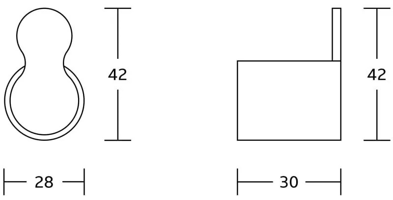 Mexen Base, držák na ručník, 1-háček, černá - zlatá, 7088235-57