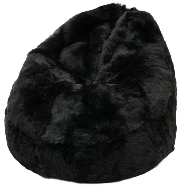 Sedací pytel - bean bag - černohnědý, střižený