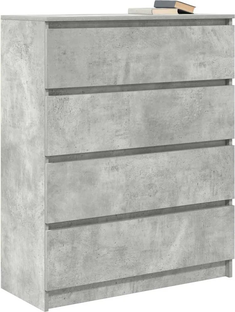 Příborník betonově šedý 80x35x99 cm kompozitní dřevo 3328483