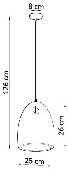 Sollux SL.0842 - Lustr na lanku BUKANO 1xE27/60W/230V