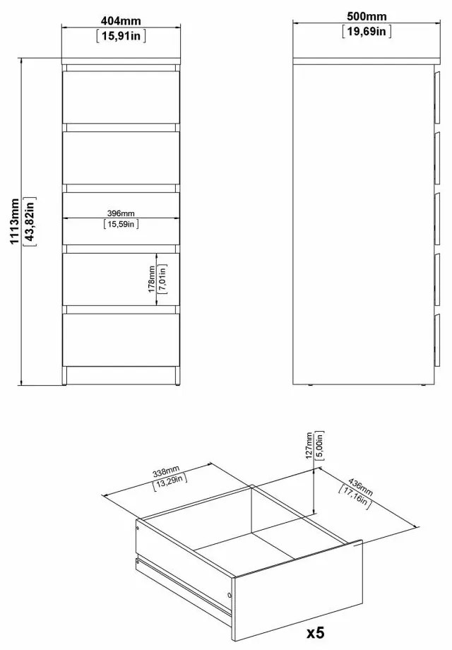 Tvilum Komoda Simplicity 233 jackson hickory