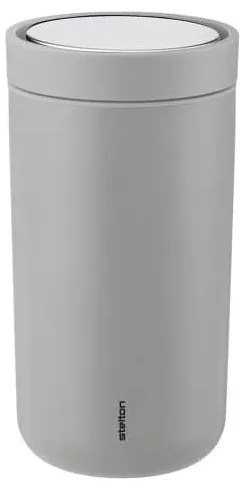 Stelton Nerezový termohrnek To Go Click Light Grey 200 ml, šedá barva, kov