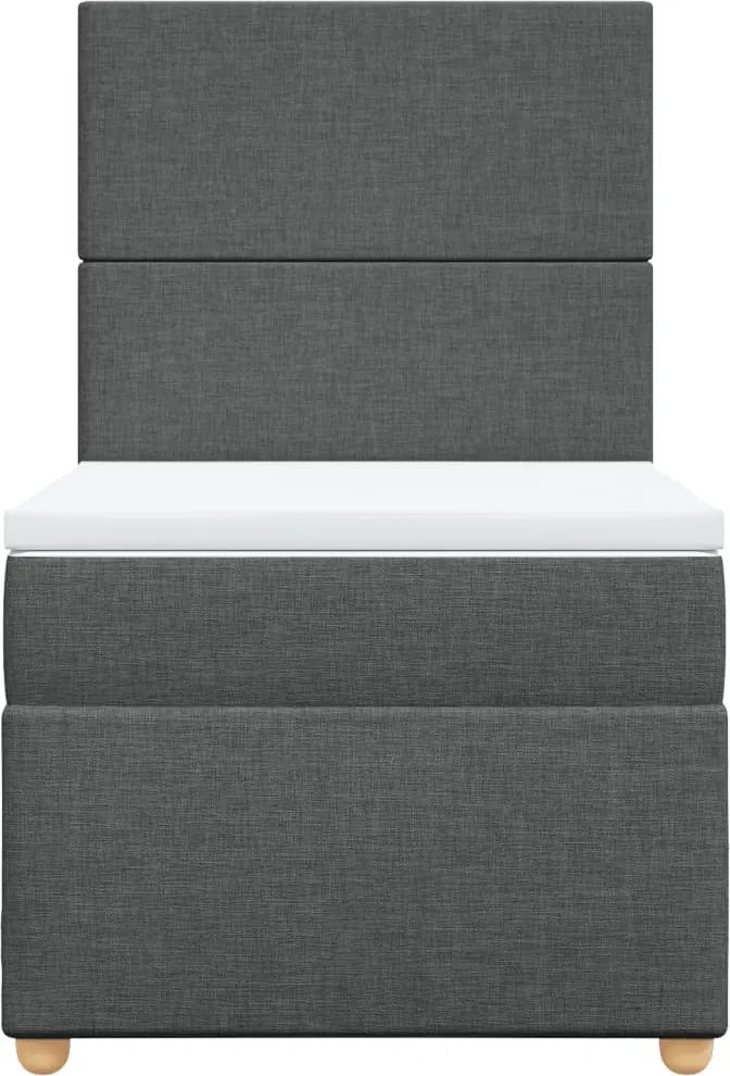 Box spring postel s matrací tmavě šedá 80 x 200 cm textil 3291101