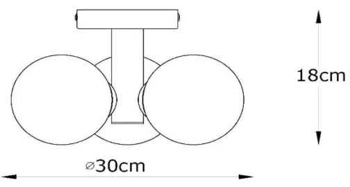 Lucide 74116/03/30 - Koupelnové stropní svítidlo TRUDY 3xG9/40W/230V IP44 černá