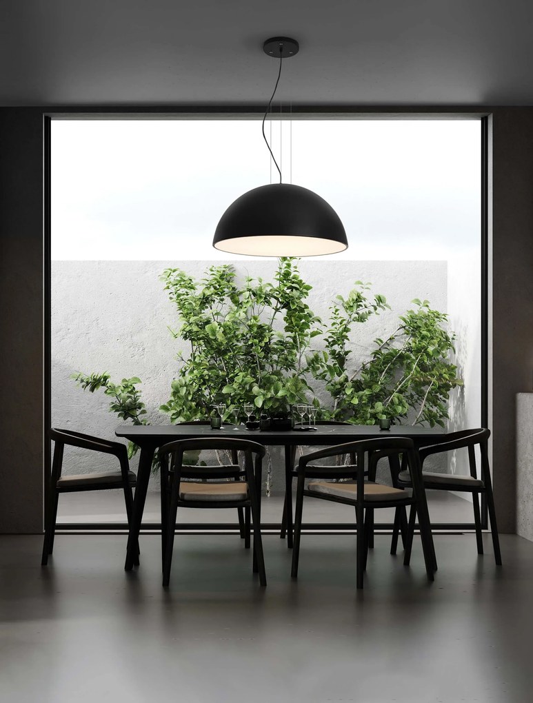 Černo-bílé designové svítidlo Tholos