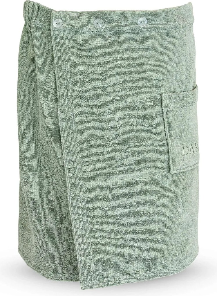 Pánský bavlněný froté kilt do sauny a wellness Comfort olivový