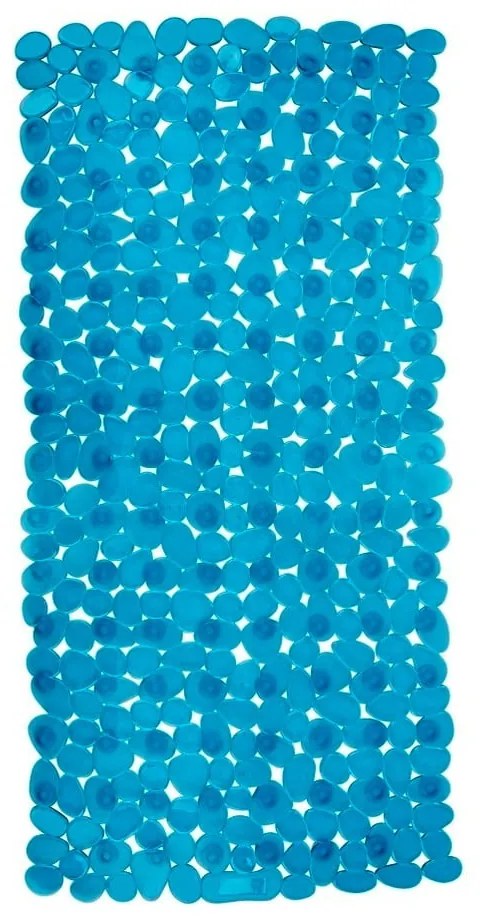 Petrolejově modrá protiskluzová koupelnová podložka Wenko Drop, 71 x 36 cm
