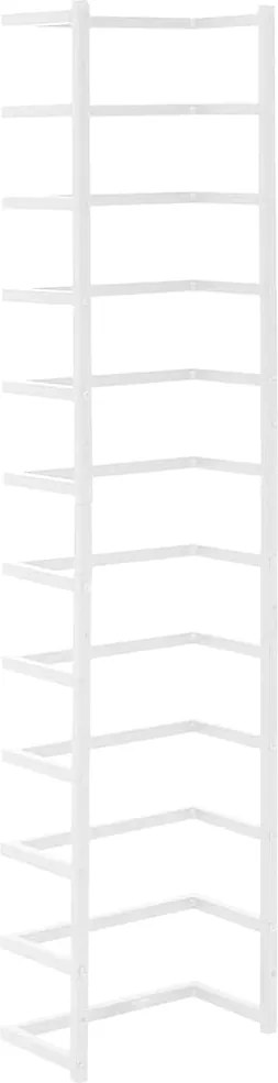 Věšák na ručníky bílý 24 x 12 x 96 cm ocel 336126