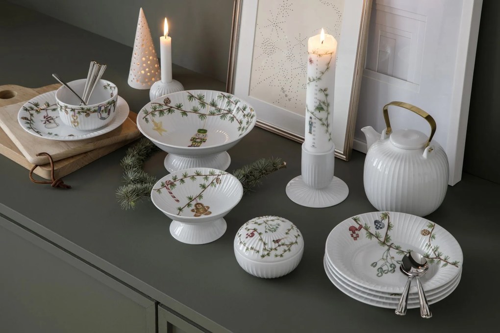 KÄHLER Porcelánová dózička Hammershøi Christmas, multi barva, porcelán