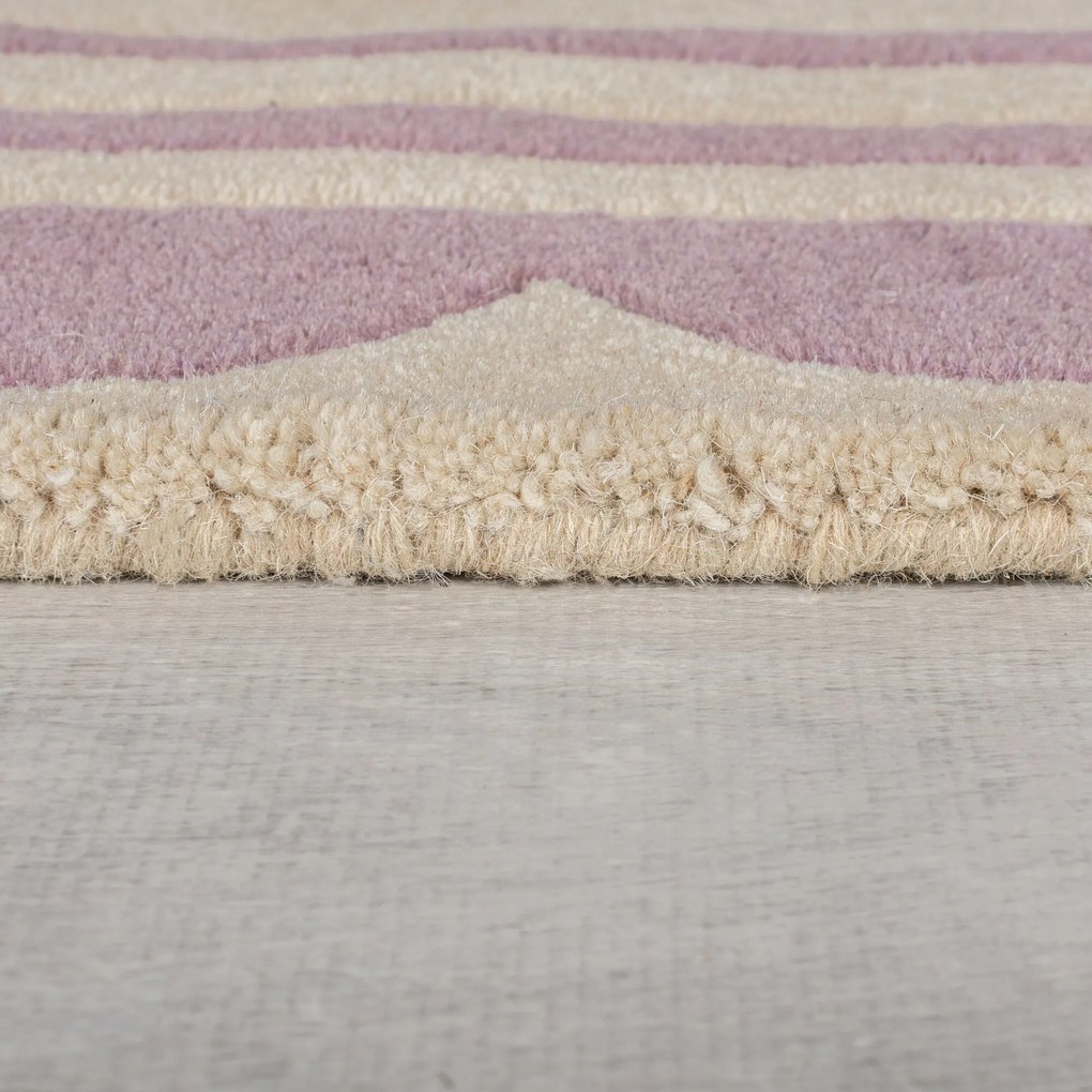 Ručne všívaný behúň Lois Scallop Purple, 80x230, fialová, chodba / predsieň, Flair Rugs