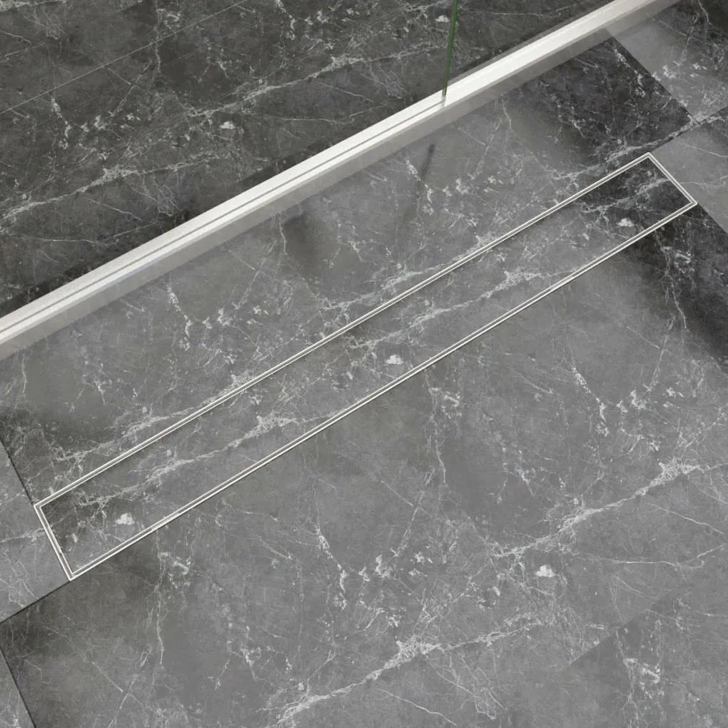 Sprchový odtokový žlab - rovný - nerezová ocel | 1030x140 mm