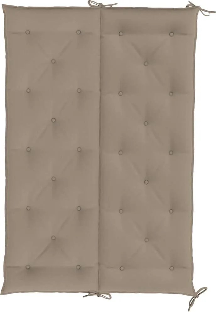 Poduška na zahradní lavici taupe 150x(50+50)x7 cm látka oxford 315024