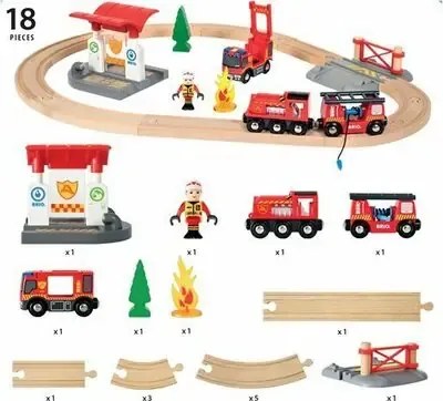 BRIO Vláčkodráha - hasičská sada / od 3 let