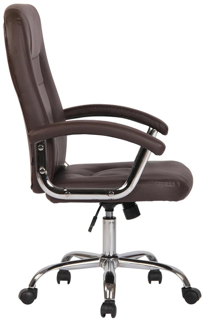 Kancelářská židle Ulverston - umělá kůže | hnědá