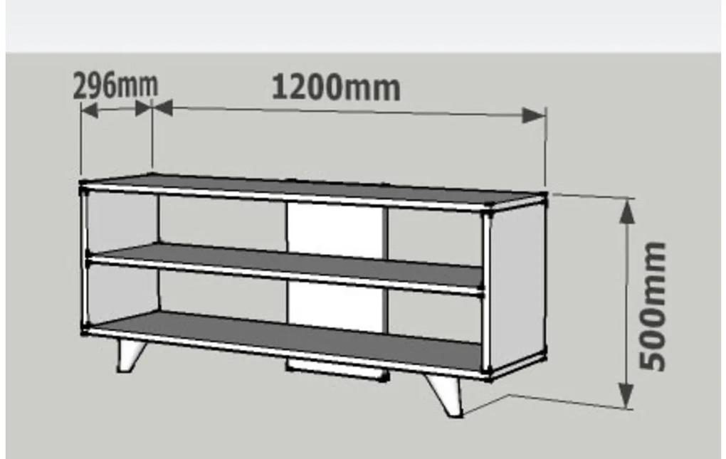 TV stolek ONE 120 cm bílý