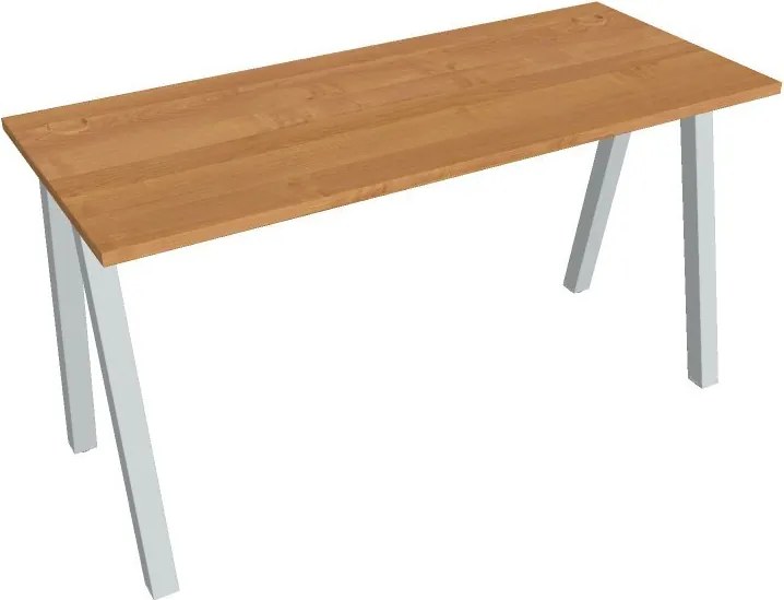 Kancelářský pracovní stůl Hobis UEA 1400, bílá RAL 9016, deskaakát