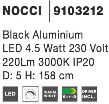 LED lustr Nocci 5 černé