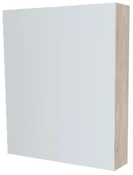 Mereo Koupelnová skříňka zrcadlová 60 cm, galerka, 1x dvířka levá, Multidecor, Light Rock Hickory CN798G61LRH1