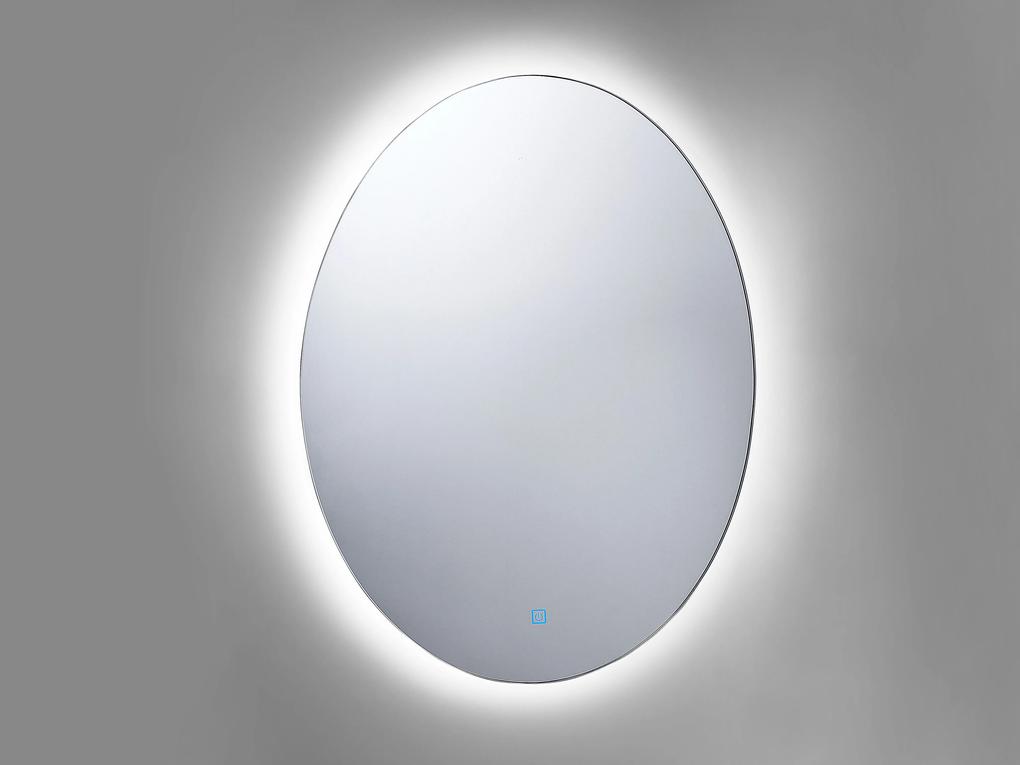 Koupelnové zrcadlo s LED osvětlením oválne 60 x 80 cm MAZILLE Beliani