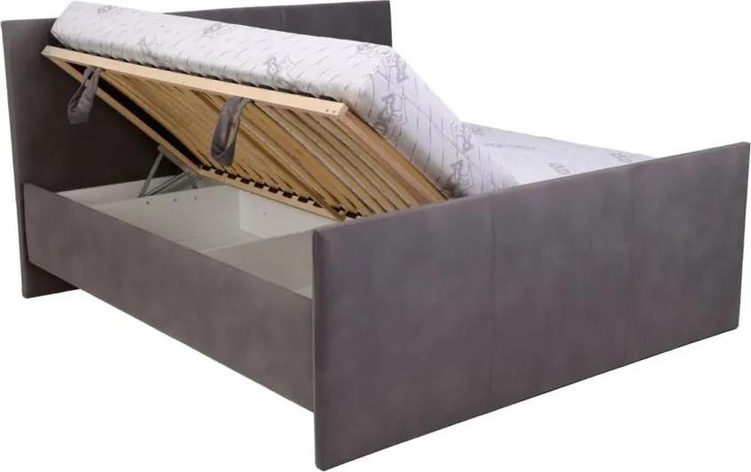 Pohoda Čalouněná postel RACHEL s úložným prostorem a volně loženou matrací | Látka: Andora 305,Šířka matrace: 160 cm